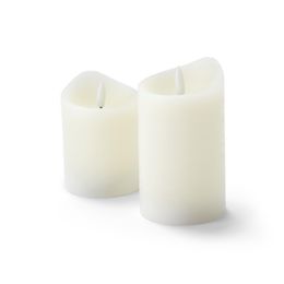 Tchibo - 2 LED-Echtwachskerzen - wei&szlig;