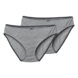 Tchibo - 2 Slips - Damen - Gr. L - wei&szlig;/gestreift
