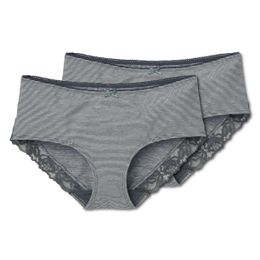 Tchibo - 2 Pantys - Damen - Gr. S - wei&szlig;/gestreift