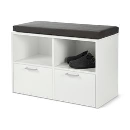Tchibo - Schuh-Sitzbank mit Fu&szlig;ablage - 80x38x56cm - silber -