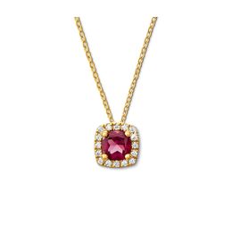 Tchibo - 585 Gold Kette Rhodolith und Zirkonia - wei&szlig;