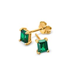 Tchibo - 375 Gold Ohrstecker mit gr&uuml;nem Zirkonia - gr&uuml;n
