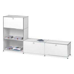 Tchibo - Garderobenregal Metall &raquo;Cn3&laquo; mit Klappf&auml;chern - 227x40x120cm - chrom -