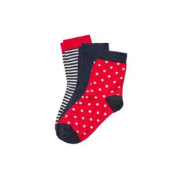 Tchibo - 3 Paar Socken - Damen - Gr. 35-38 - dunkelblau