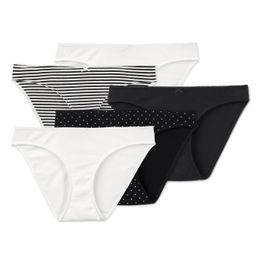 Tchibo - 5 Slips - Damen - Gr. XL - schwarz/print