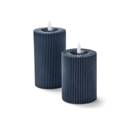 Tchibo - 2 LED-Echtwachskerzen - dunkelblau