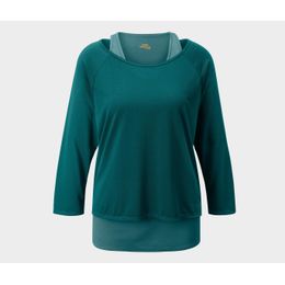 Tchibo - 2-in-1-Sportshirt - Damen - Gr. XXL - dunkelgr&uuml;n