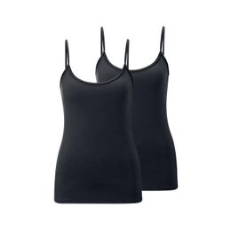 Tchibo - 2 Hemdchen - Damen - Gr. XL - schwarz