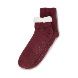 Tchibo - Hausschuh-Socken - Damen - Gr. 40-41 - bordeaux