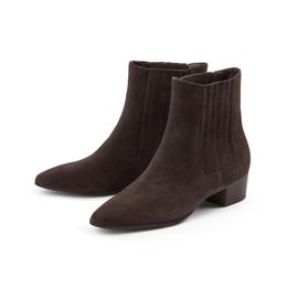 Tchibo - Stiefelette aus Veloursleder - Damen - Gr. 38 - braun
