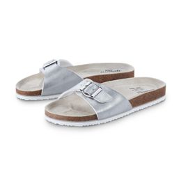 Tchibo - Komfortsandalen in Metallicoptik - Damen - Gr. 41 - silber