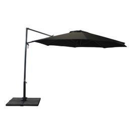 Leco-Aluminium-Ampelschirm - 40x40x5cm - schwarz -