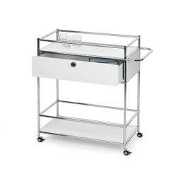 Tchibo - Barwagen Metall &raquo;Cn3&laquo; mit Schublade - 77x40x93cm - chrom -