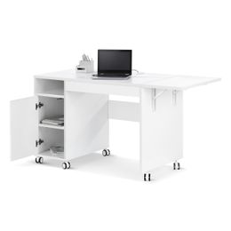 Tchibo - Multifunktionstisch mit erweiterbarer Tischplatte - 115x58x73cm - wei&szlig; -