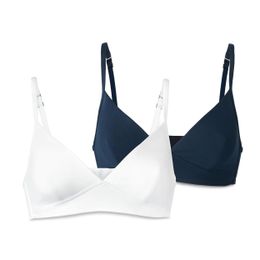 Tchibo - 2 Komfort-Soft-BHs - Damen - Gr. 80B - wei&szlig;