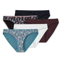 Tchibo - 5 Slips - Damen - Gr. L - bordeaux/print