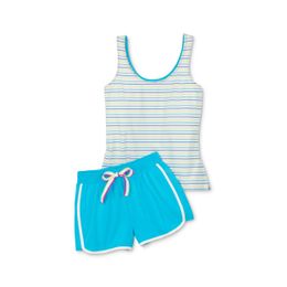 Tchibo - Shorty-Pyjama - Damen - Gr. XS - wei&szlig;/gestreift
