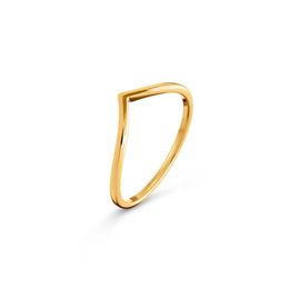 Tchibo - Gold Ring V - Damen - Gr. 17 - gold