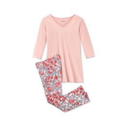 Tchibo - Pyjama - Damen - Gr. L - hellgrau/print