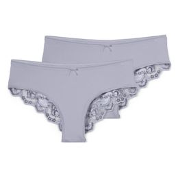 Tchibo - 2 Brazilslips - Damen - Gr. S - anthrazit