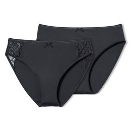 Tchibo - 2 Slips - Damen - Gr. XL - anthrazit