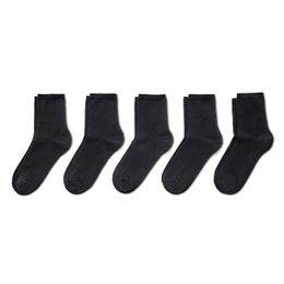 Tchibo - 5 Paar Socken - Damen - Gr. 39-42 - schwarz