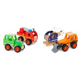 Small Foot Fahrzeuge-Set - mehrfarbig