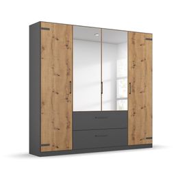 Rauch Dreht&uuml;renschrank &raquo;Butte&laquo; - 181x57x197cm - grau -
