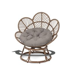 Tchibo - Drehkorbsessel &raquo;Flower&laquo; - 88x80x88cm - grau -