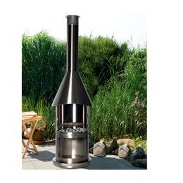 Buschbeck-Edelstahlgrill inkl. Funkenschutzt&uuml;r - silber
