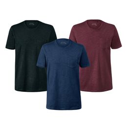 Tchibo - 3 T-Shirts mit Rundhalsausschnitt - Herren - Gr. XXL - bordeaux