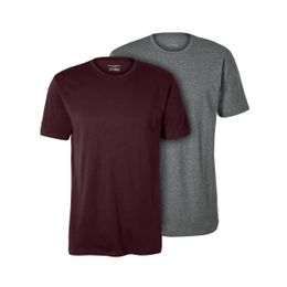 Tchibo - 2 T-Shirts mit Rundhalsausschnitt - Herren - Gr. L - bordeaux