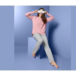Tchibo - Pyjama - Damen - Gr. XL - hellgrau/gepunktet