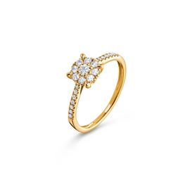 Tchibo - Ring mit Diamanten - Damen - Gr. 17 - wei&szlig;