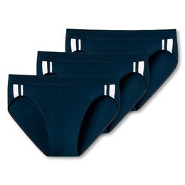 3 Schiesser Slips - Herren - Gr. L/6 - dunkelblau
