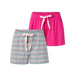 Tchibo - 2 Jersey-Shorts - Damen - Gr. XL - grau/gestreift
