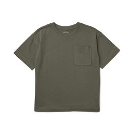 Tchibo - Kinder-Heavy-T-Shirt mit &uuml;berschnittenen Schultern - M&auml;dchen - Gr. 170/176 - olivgr&uuml;n