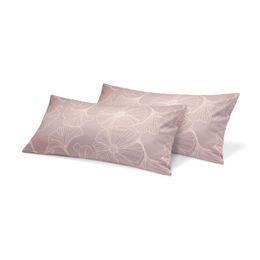 Tchibo - 2 Biber-Kopfkissenbez&uuml;ge - ros&eacute;