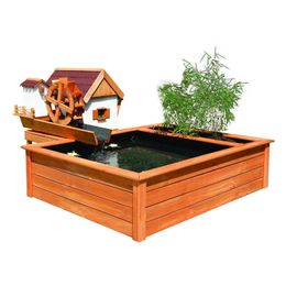 Promadino Wasserm&uuml;hle mit Hochteich - naturfarben