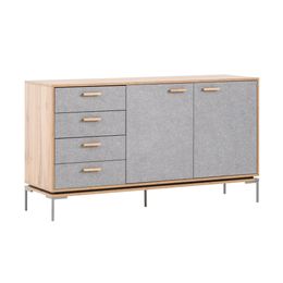 LOOKS by Wolfgang Joop Sideboard mit geradem Griff - 154,5x45x85,5cm - schwarz -