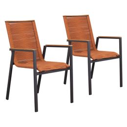 DeVries Gartenst&uuml;hle - 55x66x87cm - anthrazit -