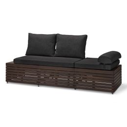 Tchibo - 2-in-1 Sofa-Liege mit Relax-Komfort-Kissen - 204,5x72,5x81,5cm - dunkelbraun -