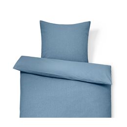 Tchibo - Waffelpiqu&eacute;-Bettw&auml;sche - blau