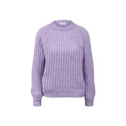 Tchibo - Grobstrick-Pullover mit Wolle - Damen - Gr. S - lila