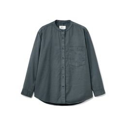 Nah/Studio Hemdbluse - Baumwolle - Gr. 44 - blau