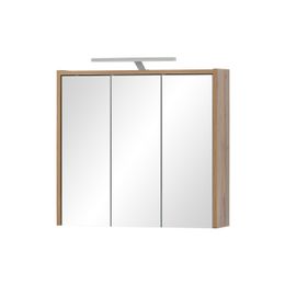 Tchibo - Spiegelschrank &raquo;Dex&laquo; mit Beleuchtung - 65x16x64cm - braun -