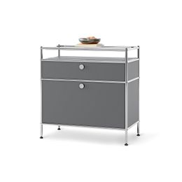Tchibo - Konsole Metall &raquo;Cn3&laquo; mit Klappenfach und Schublade - 77x40x81,5cm - chrom -