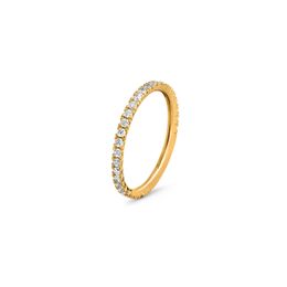 Tchibo - 375 Gold Ring Eternity Zirkonia - Damen - Gr. 18 - wei&szlig;