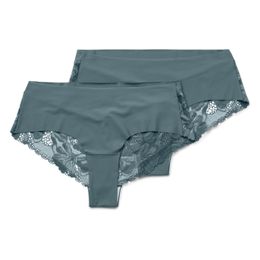 Tchibo - 2 Magic-Cut-Brazil-Slips - Damen - Gr. L - petrol