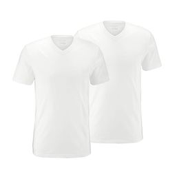 Tchibo - 2 T-Shirts mit V-Ausschnitt - Herren - Gr. XL - wei&szlig;